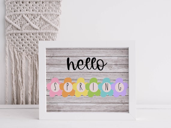 Hello Spring Printable Printable Spring Decor Spring | Etsy