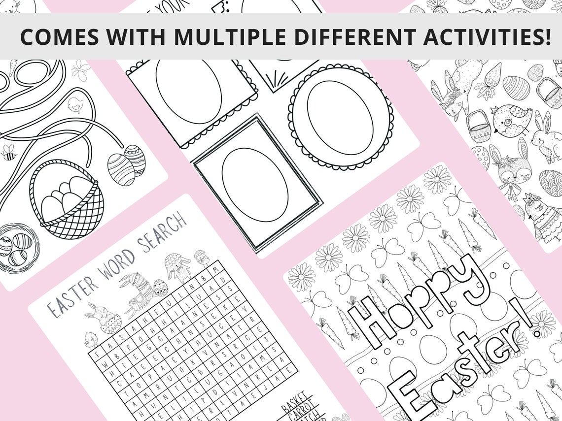 Printable Easter Coloring Pages / Printable Easter Activity | Etsy