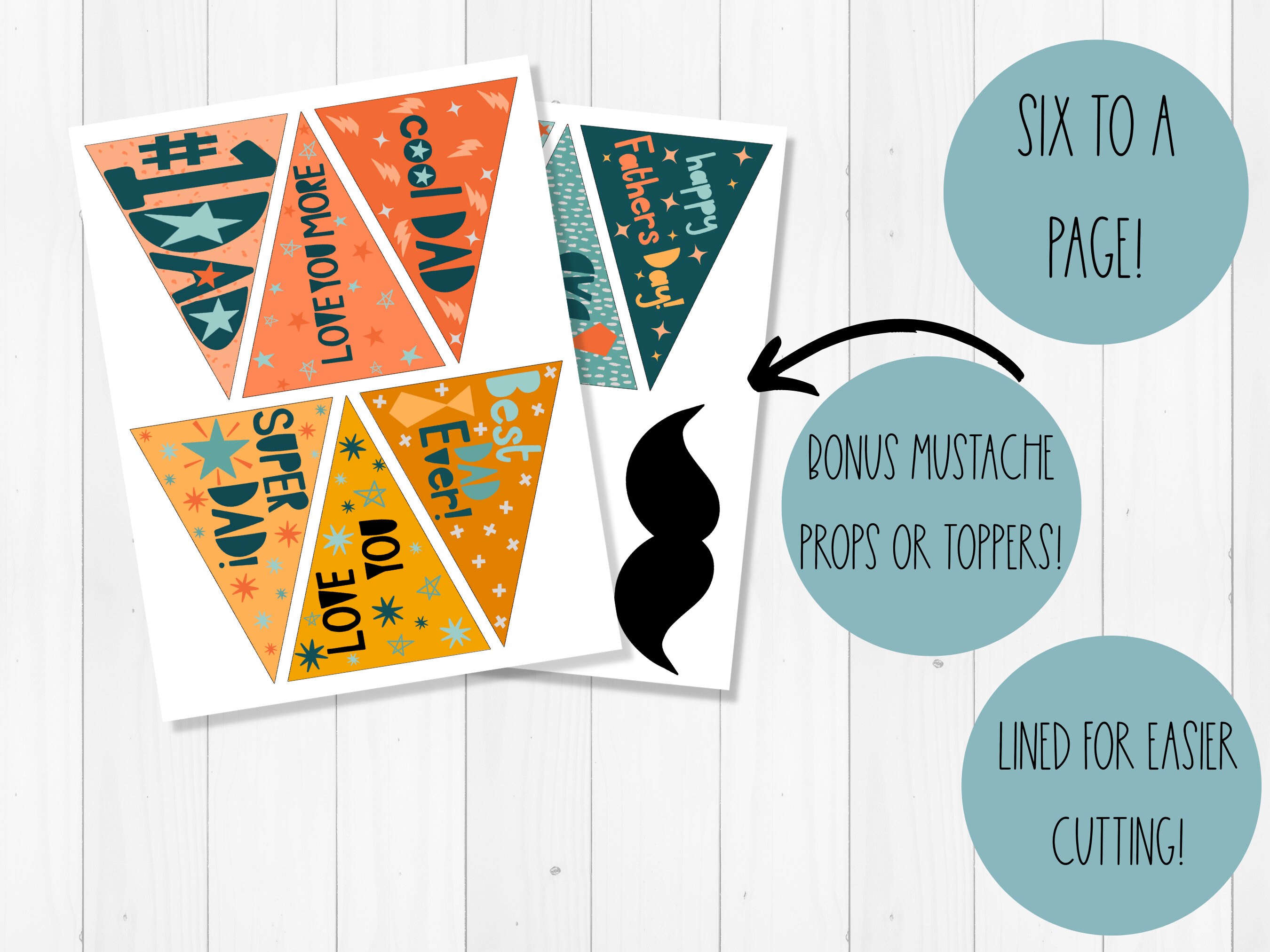 Printable Father’s Day Pennant Flag / Father’s Day Flag / Father’s Day ...