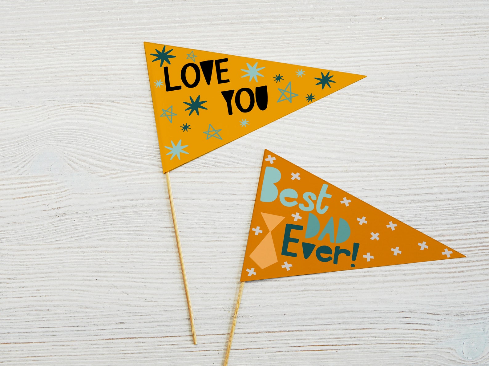 Printable Father’s Day Pennant Flag / Father’s Day Flag / Father’s Day ...