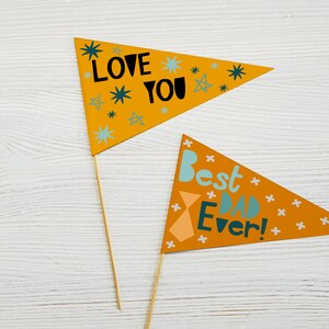 Printable Father’s Day Pennant Flag / Father’s Day Flag / Father’s Day ...