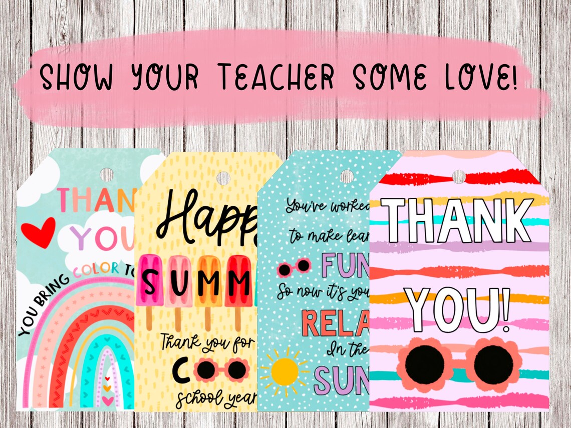 Teacher Gift Tag / End of School Gift Tag / Teacher Appreciation Gift ...