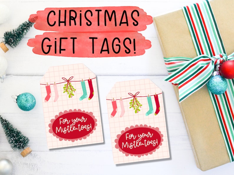 Printable Christmas Gift Tag, Teacher Gift, Kids Friend Gift, Stocking ...