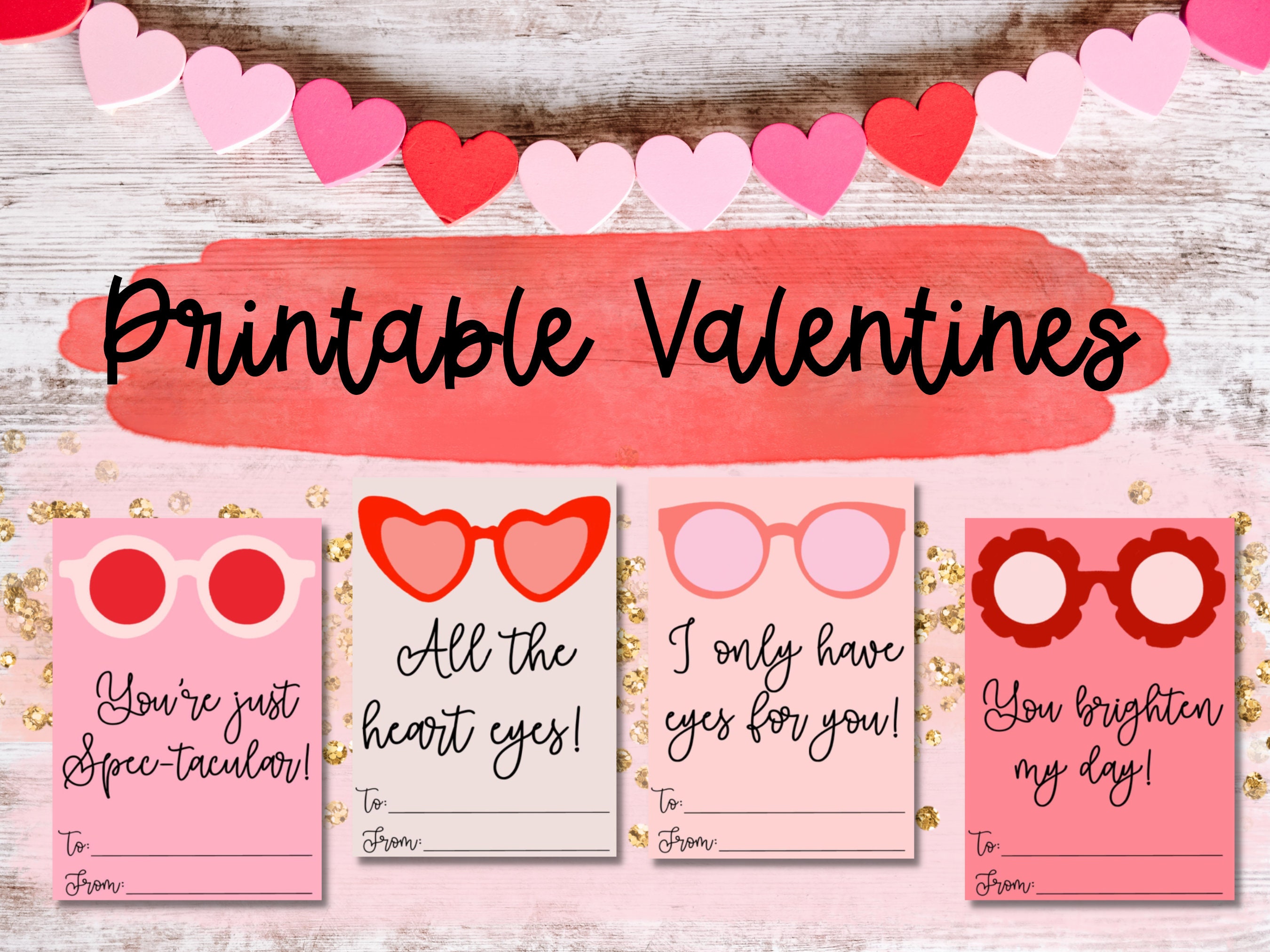 Printable Valentine Card, All the Heart Eyes, I Only Have Eyes for You ...
