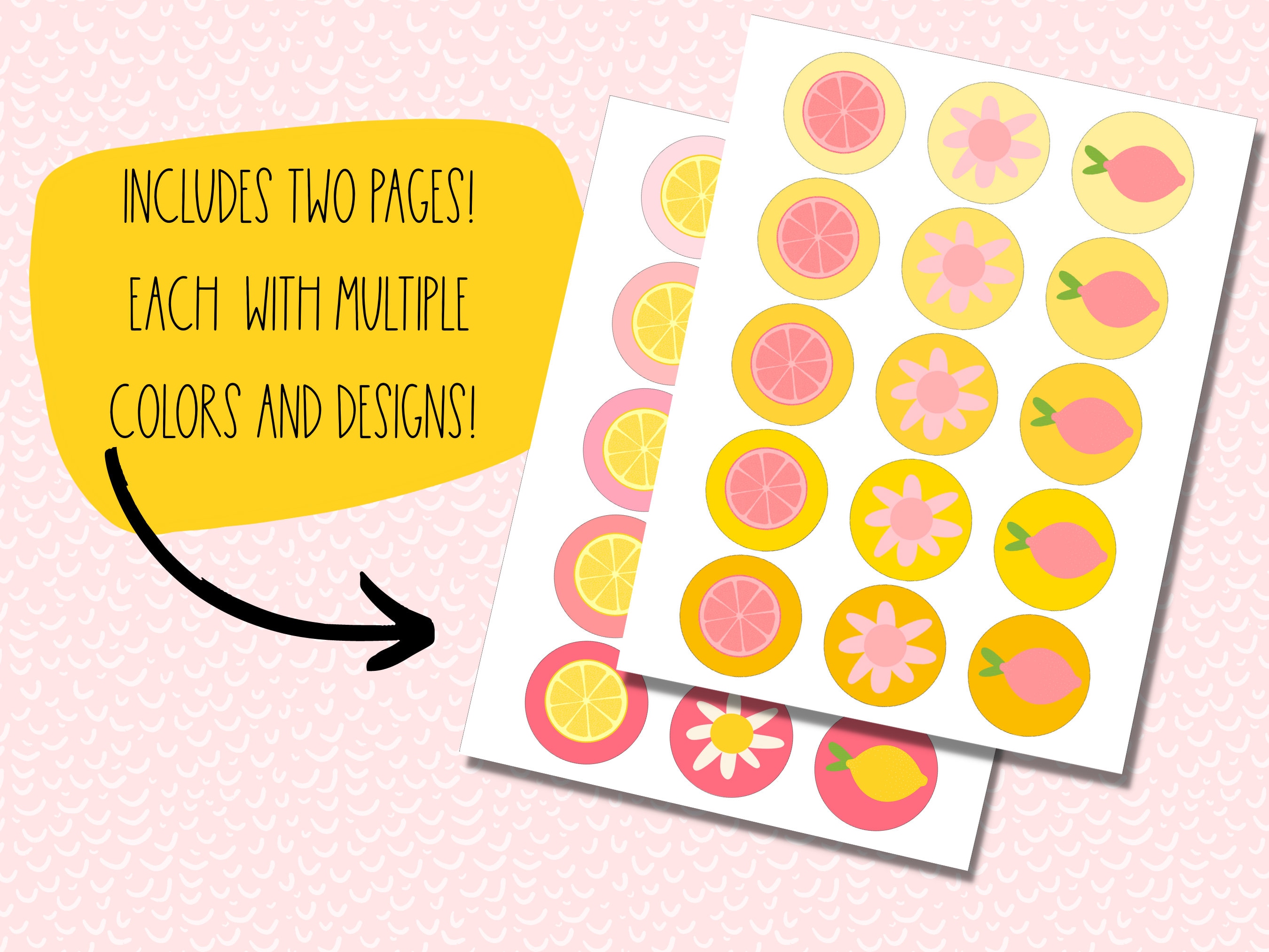 Printable Lemon Cupcake Toppers Lemonade Stand Cup Labels - Etsy