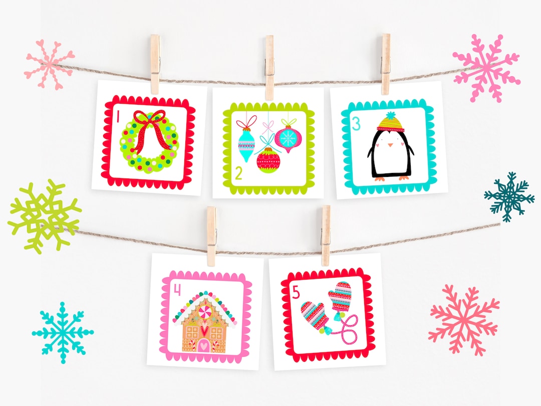 Printable Christmas Advent Calendar, Countdown to Christmas, Advent ...