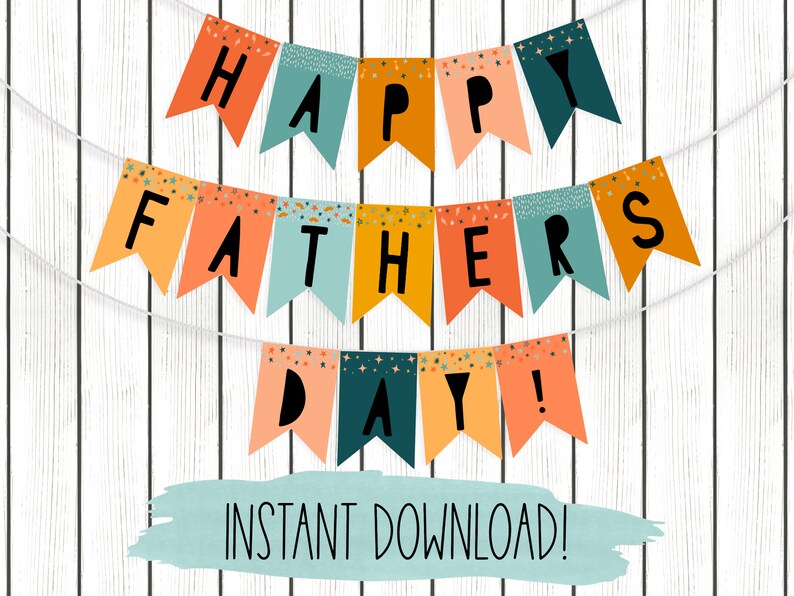 Fathers Day Banner / Printable Fathers Day Banner / Fathers Day Decor ...