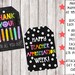 Teacher Appreciation Week Gift Tag, Printable Thank You Card, End of ...