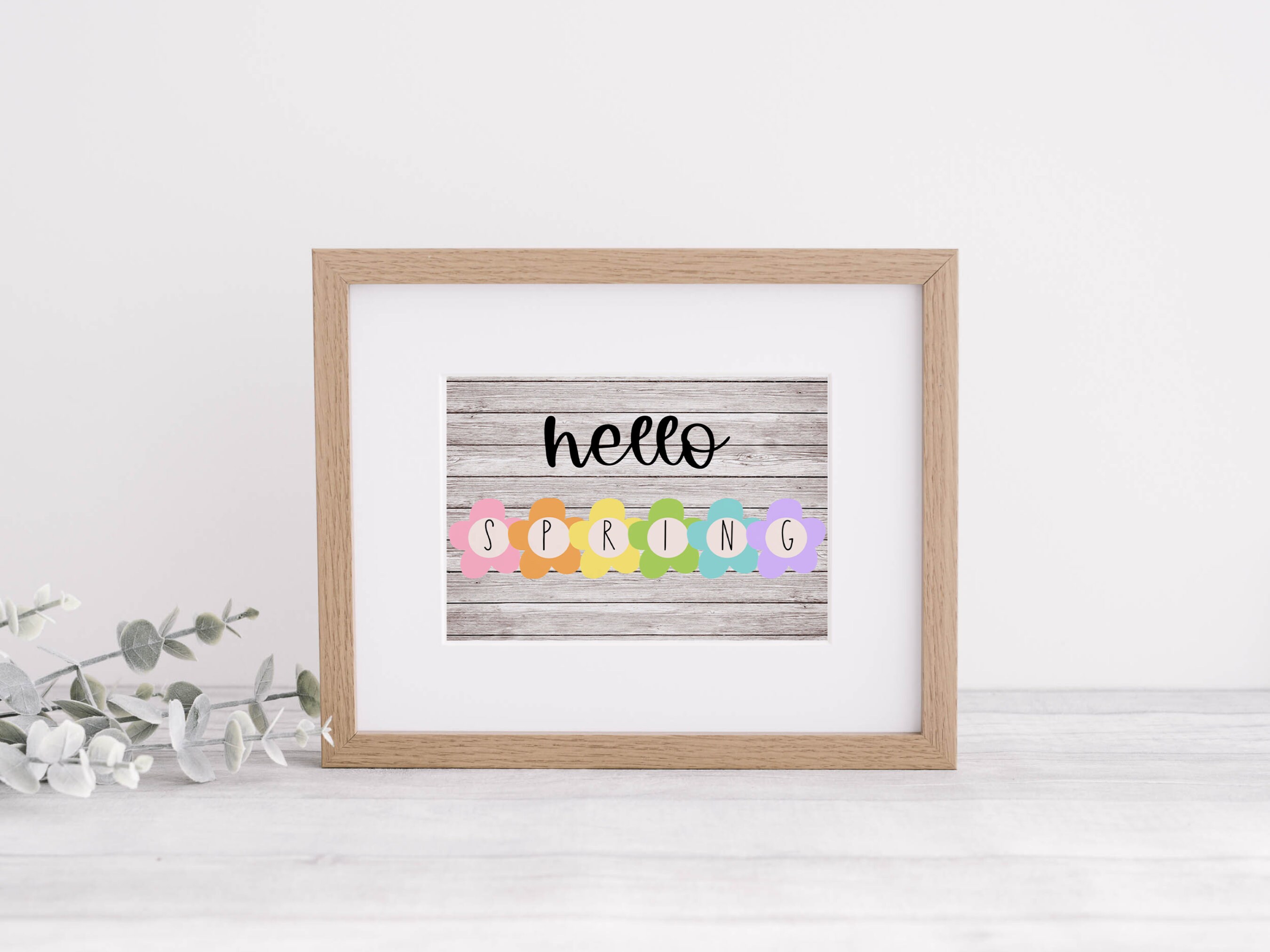 Hello Spring Printable, Printable Spring Decor, Spring Printable Wall ...