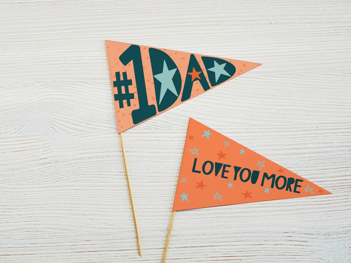 Printable Father’s Day Pennant Flag / Father’s Day Flag / Father’s Day ...