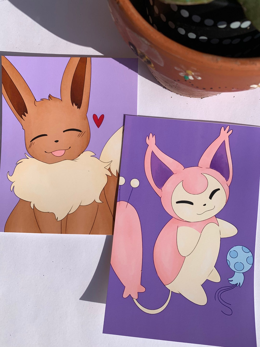Pokemon Eevee Skitty Poster PKMN Print - Etsy