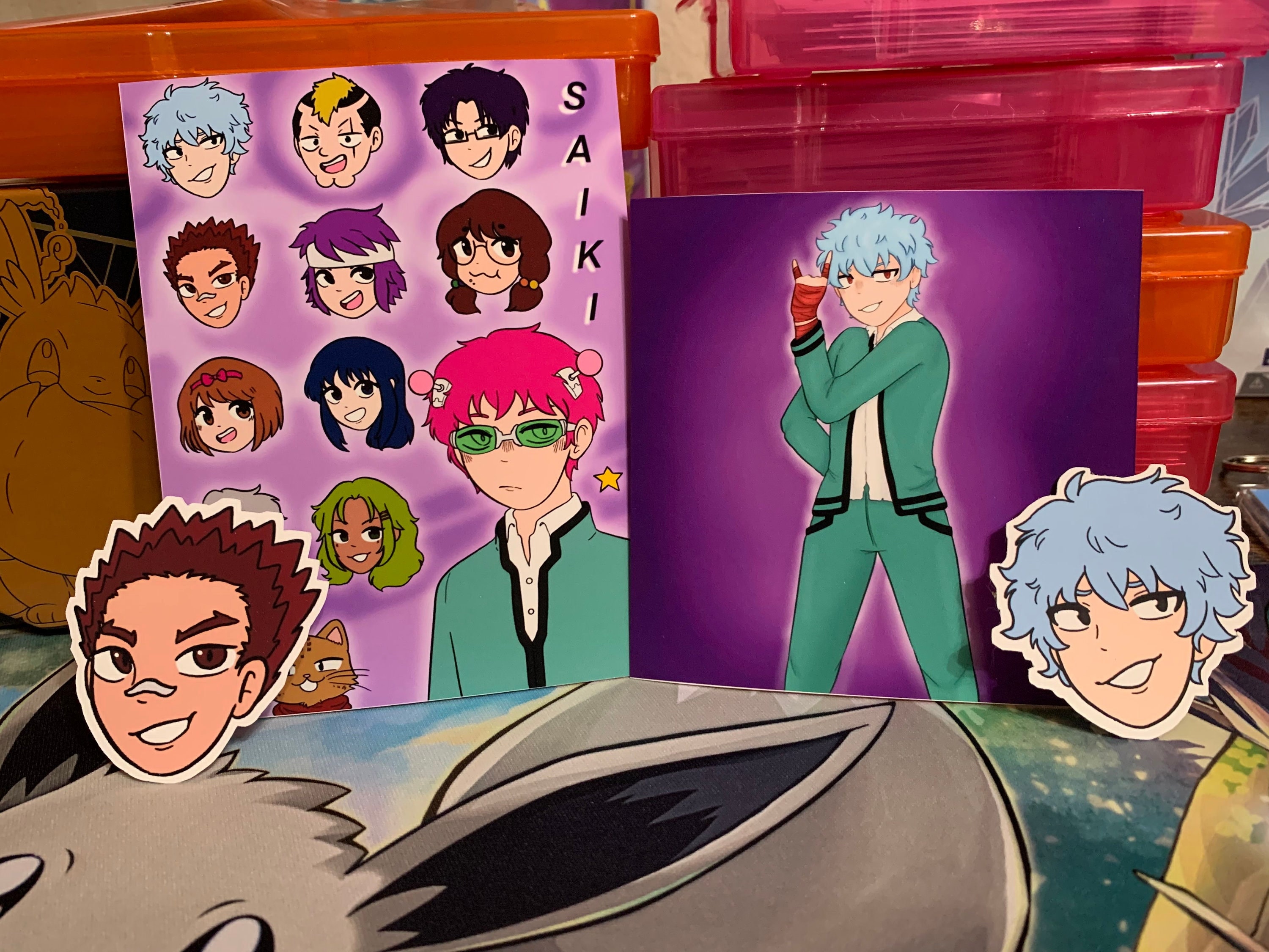Saiki K Print Poster Sticker Set - Etsy