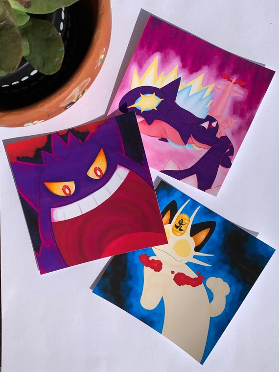 Gmax Pokemon Gengar Meowth Toxtricity Poster PKMN Print - Etsy