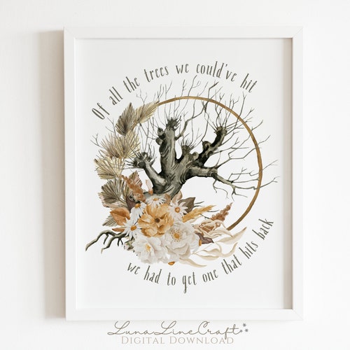 Willow Tree Quote Warm Fall Aesthetic Floral Watercolor - Etsy