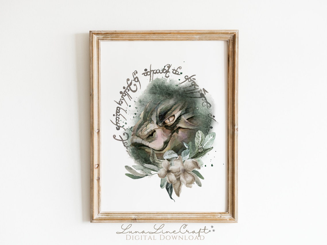 Set of 3 Middle Earth Prints | Woodland Dragon Nursery Watercolor ...