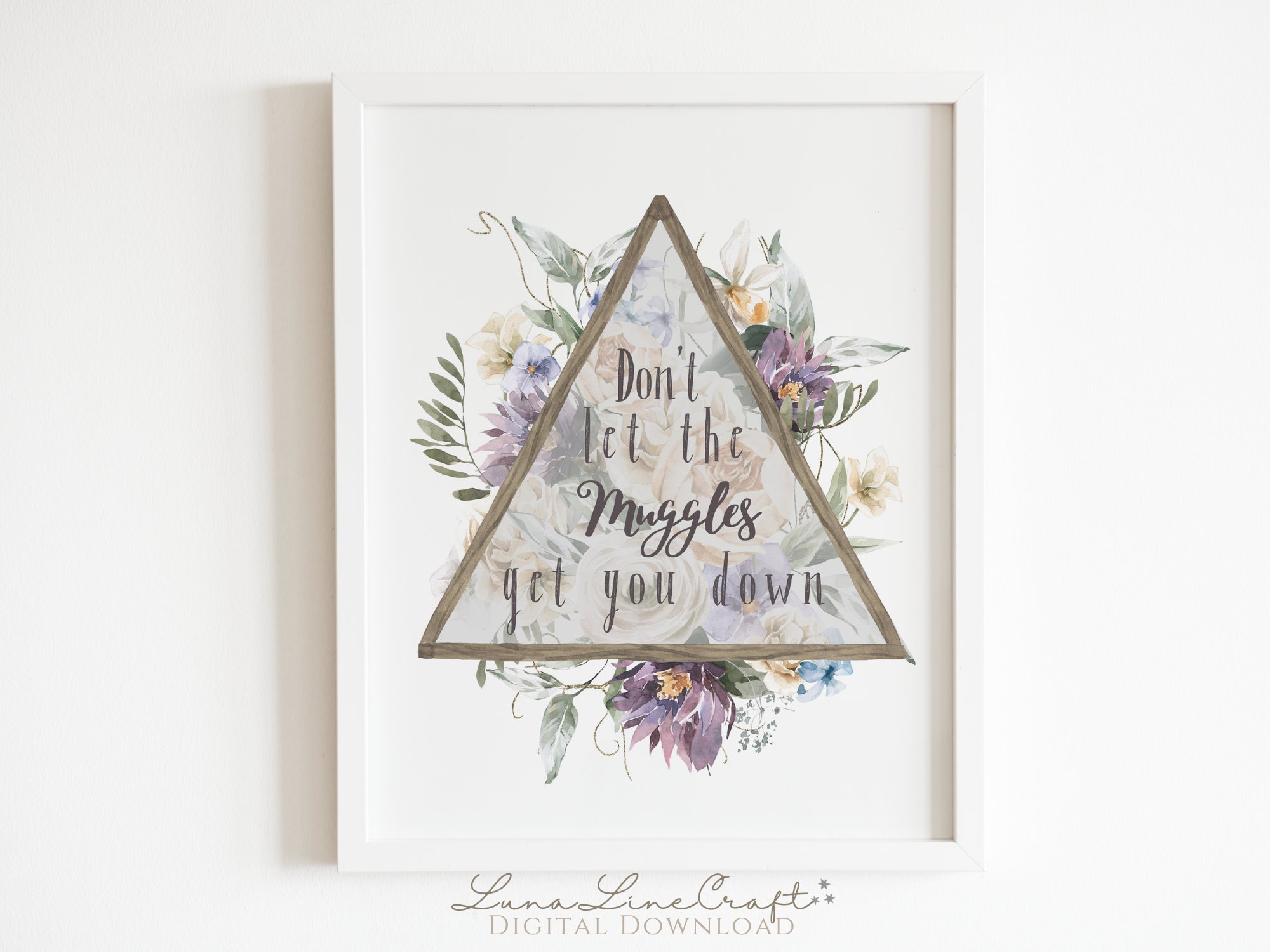 HP Inspirational Quote Cottagecore Floral Watercolor - Etsy