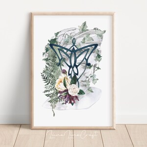 Set of 2 Evenstar Symbol and Quote Prints Tolkien Watercolor | Etsy