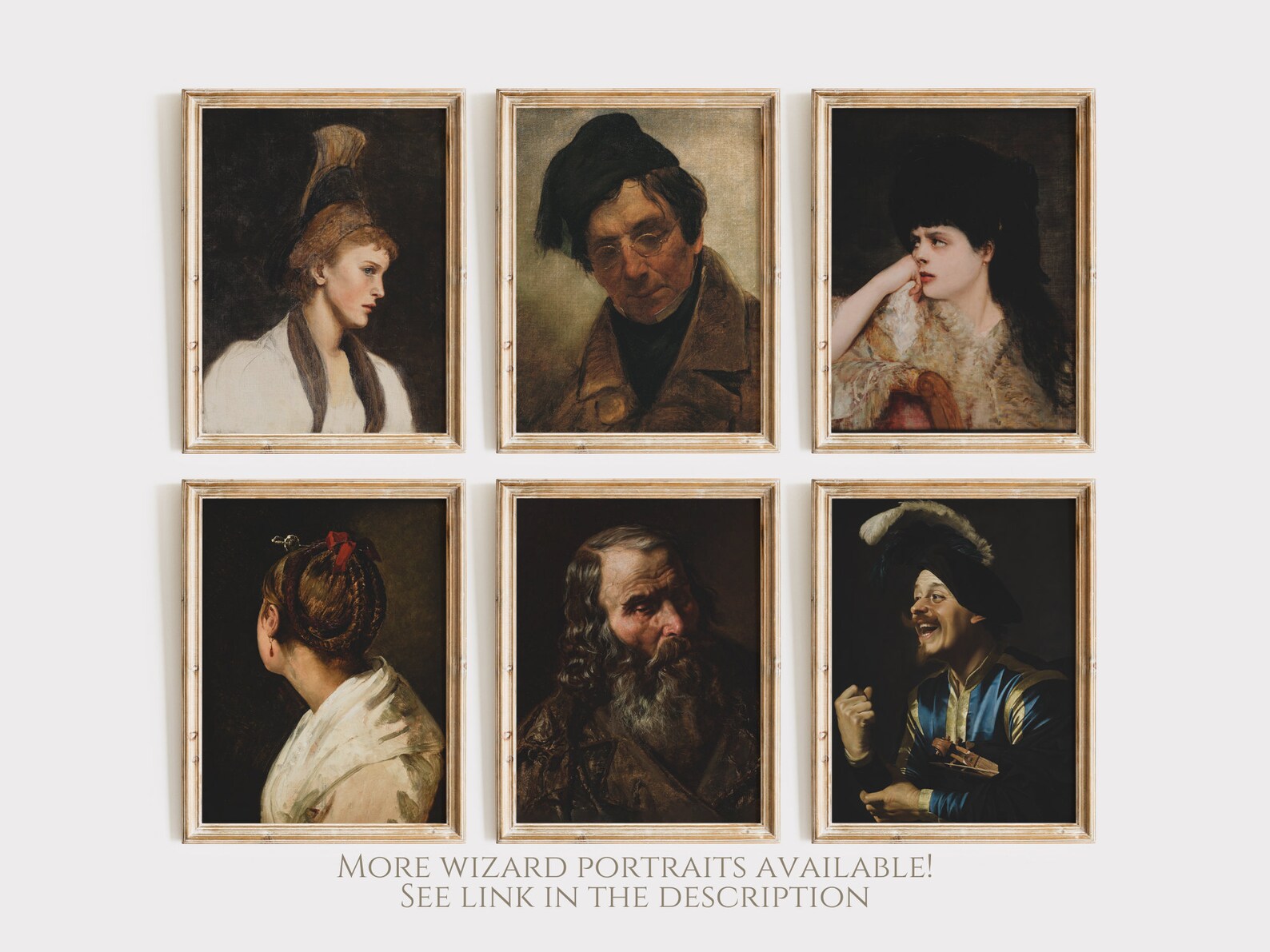 Set of 6 Vintage Wizard Castle Portrait Prints 02 | Dark Academia Moody ...