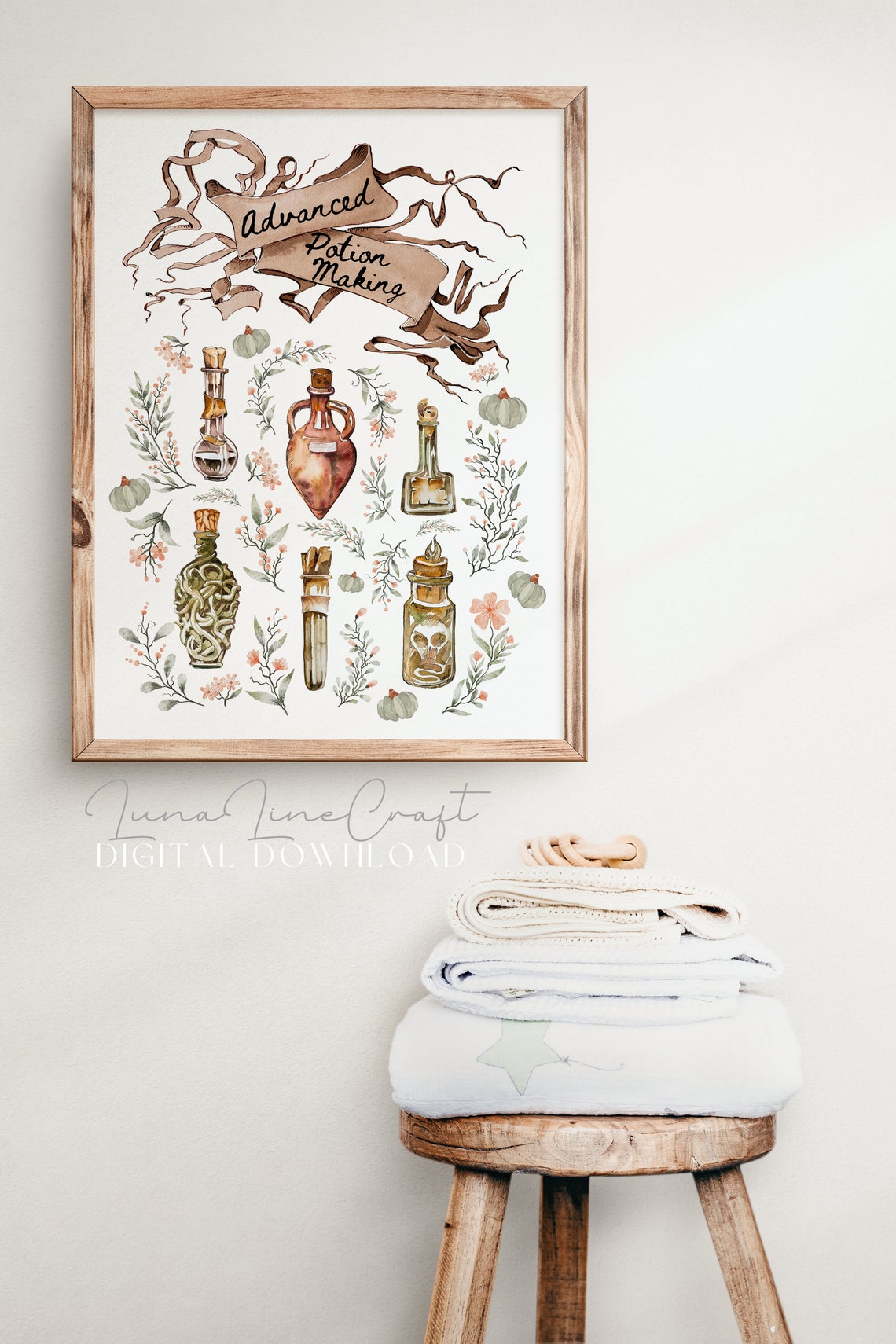 Advanced Potion Making Chart Magic Botanical Watercolor - Etsy