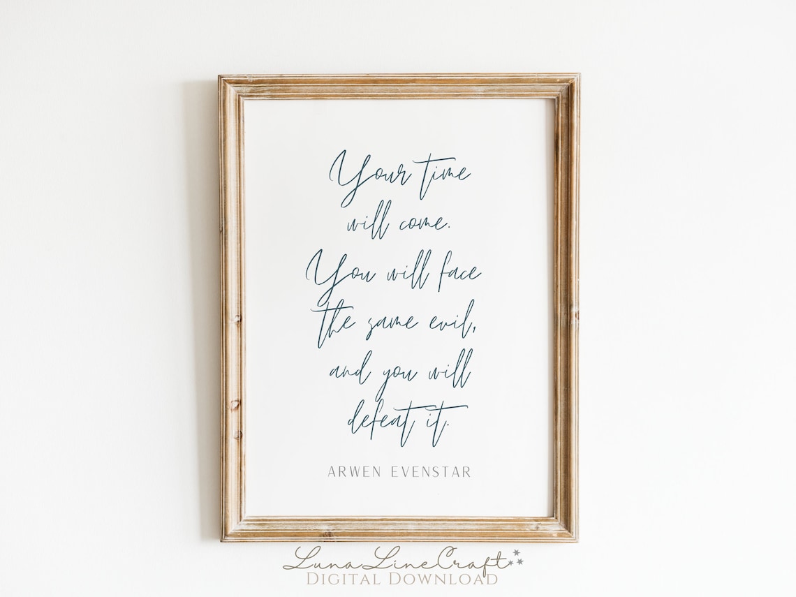 Set of 2 Evenstar Symbol and Quote Prints Cottagecore - Etsy