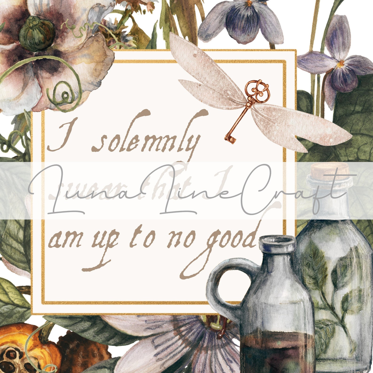 Set of 3 Herbology Prints Magic Botanical Watercolor - Etsy