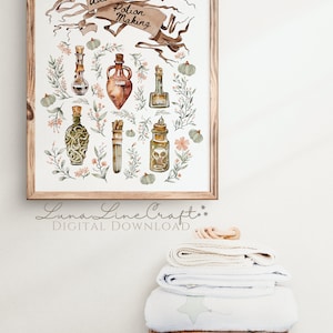 Advanced Potion Making Chart | Magic Botanical Watercolor Printable ...