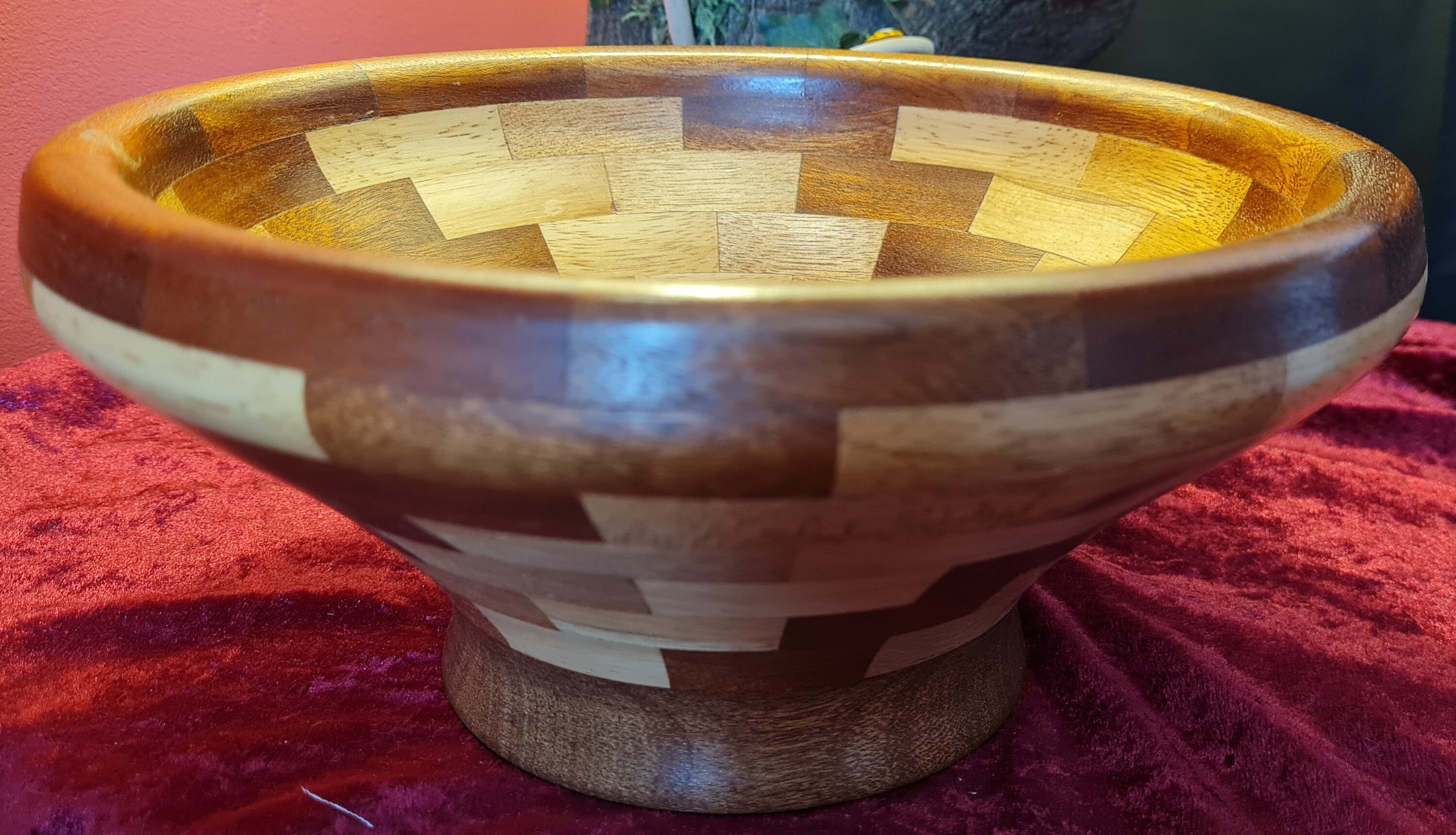 Inlaid Multi Wood Bowl - Etsy