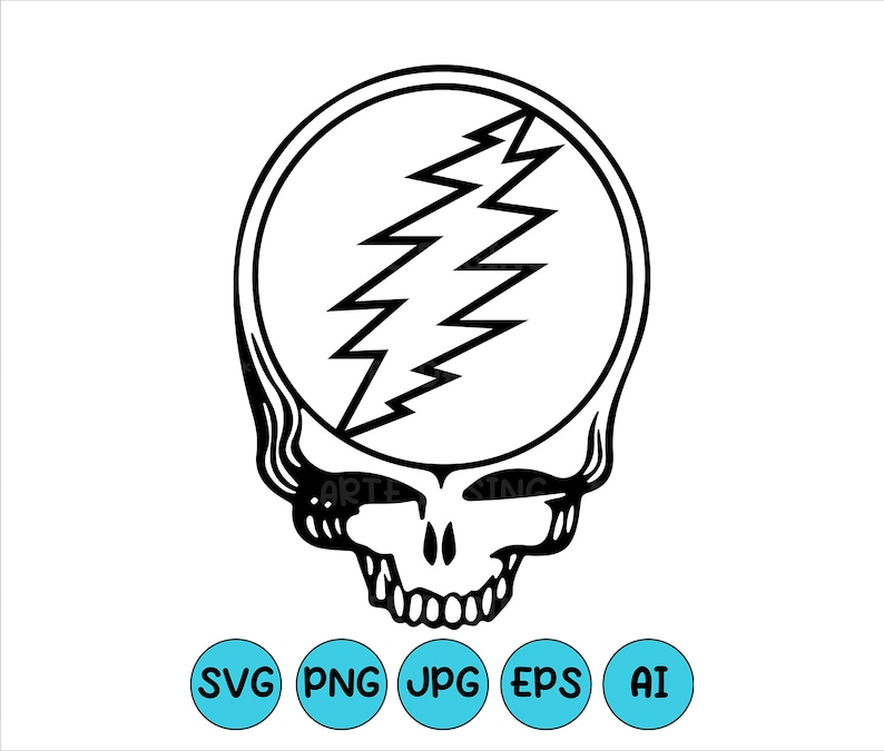 Grateful Dead Skull Svg Grateful Dead Skull Png Grateful - Etsy