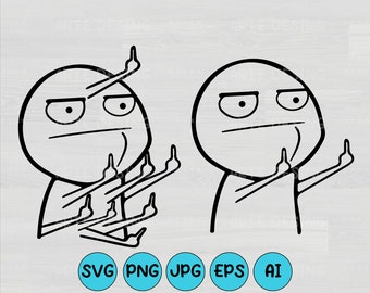 Mittelfinger Svg Mittelfinger Meme Zeichen Svg Clipart - Etsy Schweiz