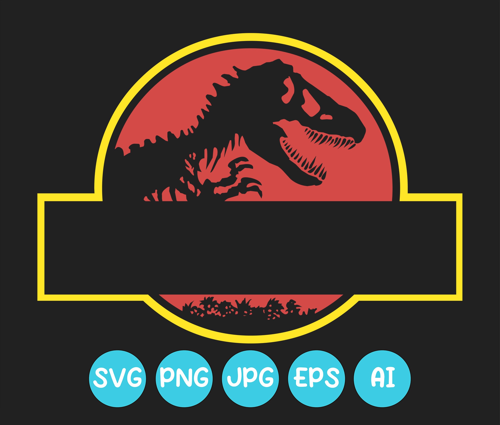 Jurassic Park Svg Jurassic World Blank Logo Svg Svg Files Etsy Uk