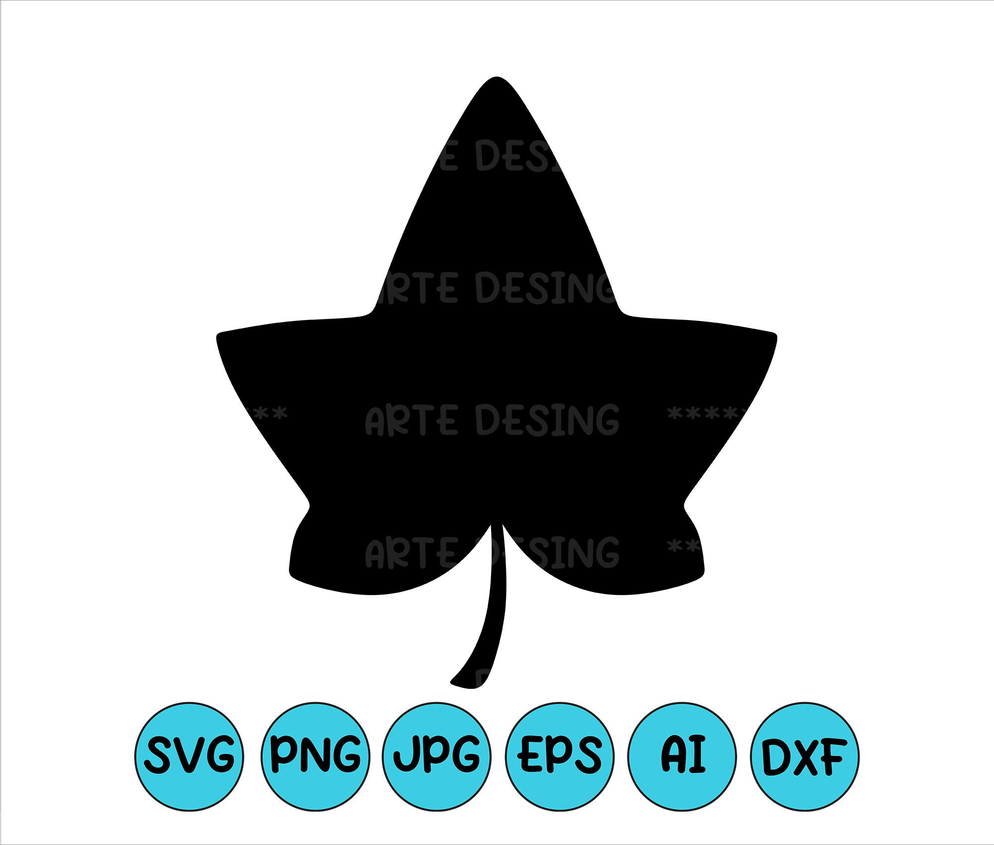 Ivy Leaf Svg Ivy Leaf Silhouette Ivy Leaf Dxf Ivy Leaf Png - Etsy