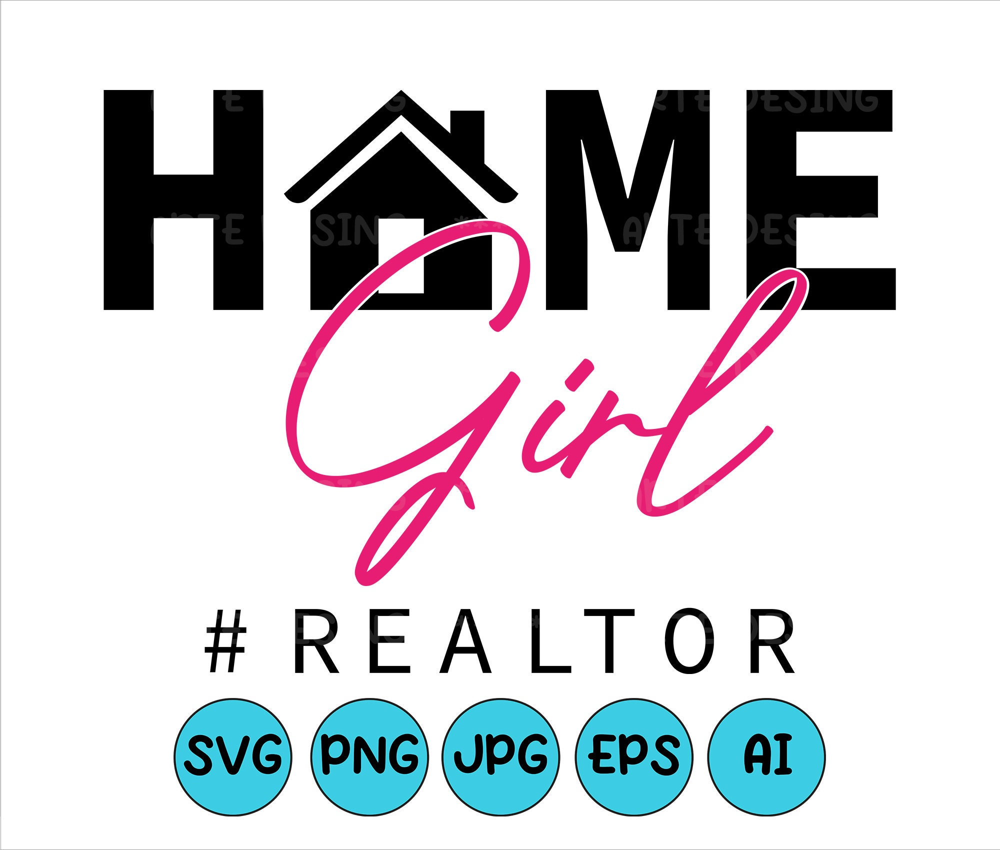 Home Girl Svg Real Estate Svg Agent Real Estate Svg Realtor Etsy