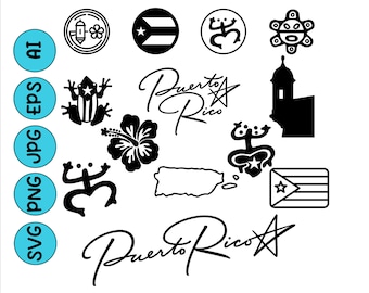 Puerto Rico Svg - Etsy