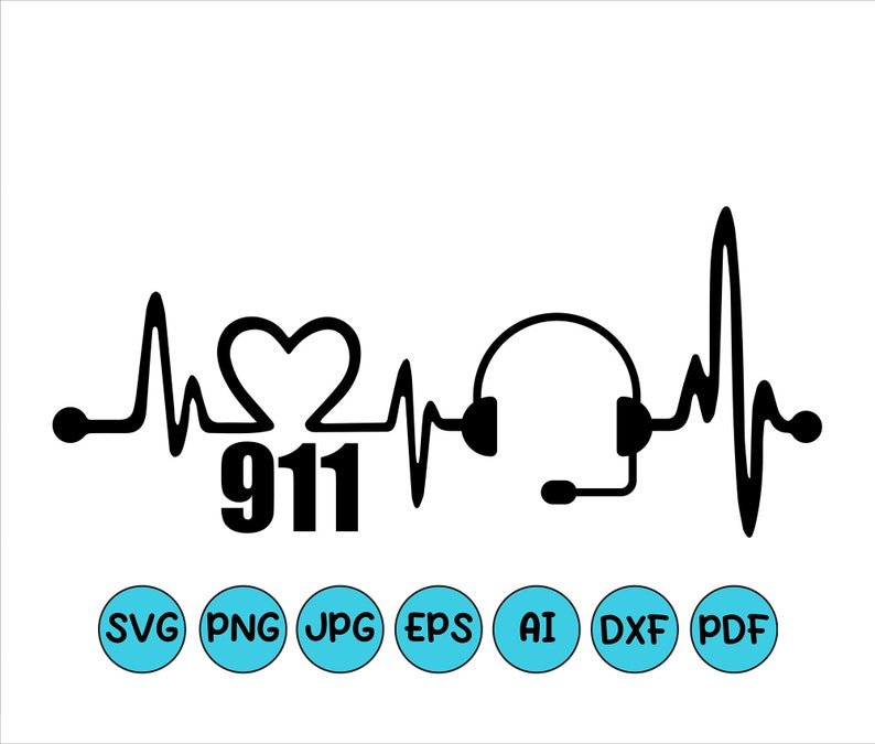 Dispatcher Svg 911 Svg Heartbeat Svg Headset Svg Cut File - Etsy Australia