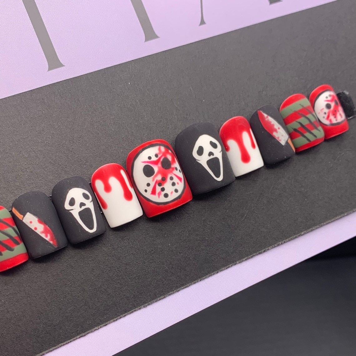 Scary Movie Press on Nails Halloween Horror - Etsy