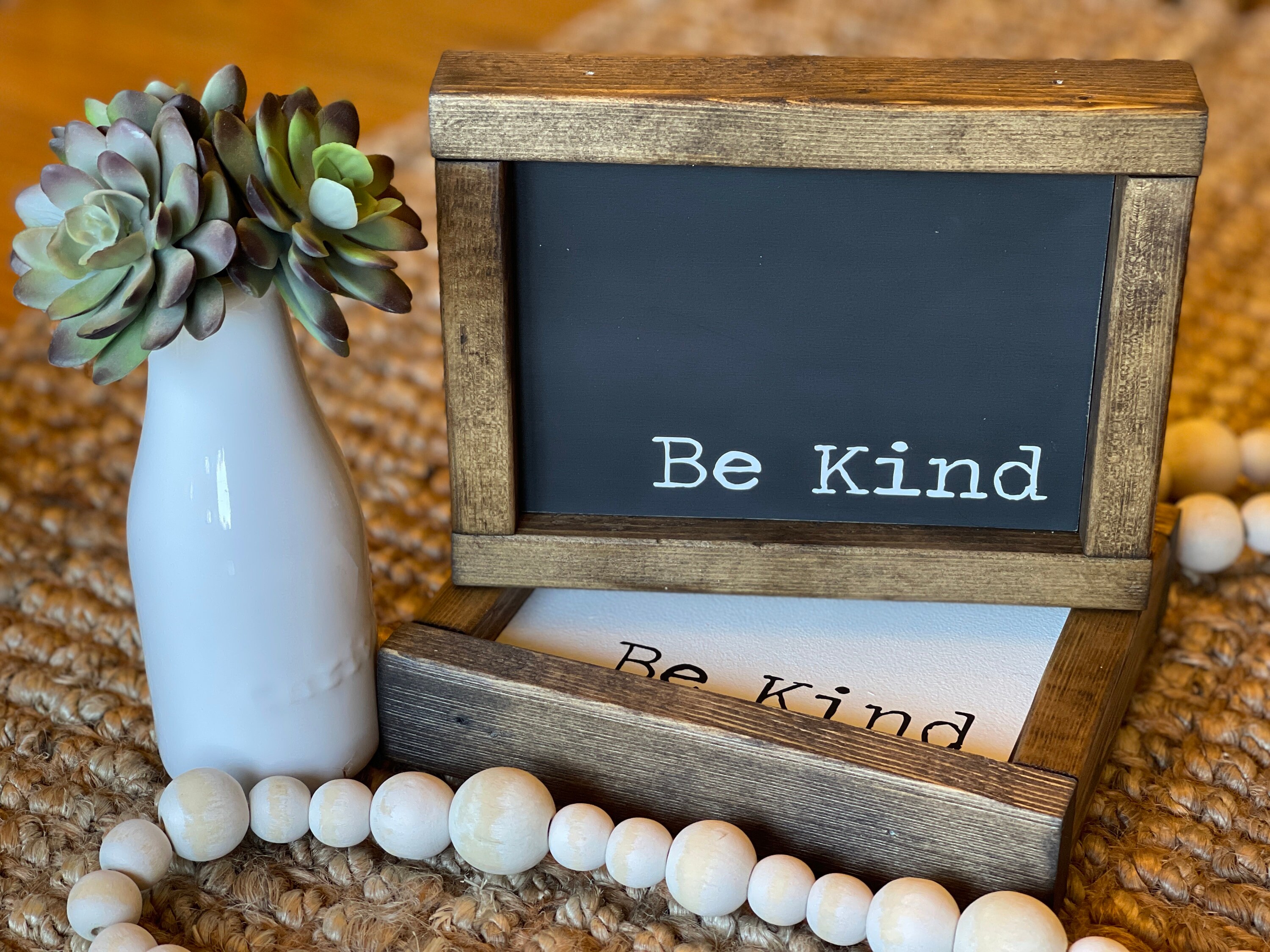 Be Kind Wooden Sign Farmhouse Sign Shelf Sign - Etsy
