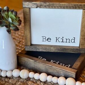 Be Kind Wooden Sign Farmhouse Sign Shelf Sign - Etsy