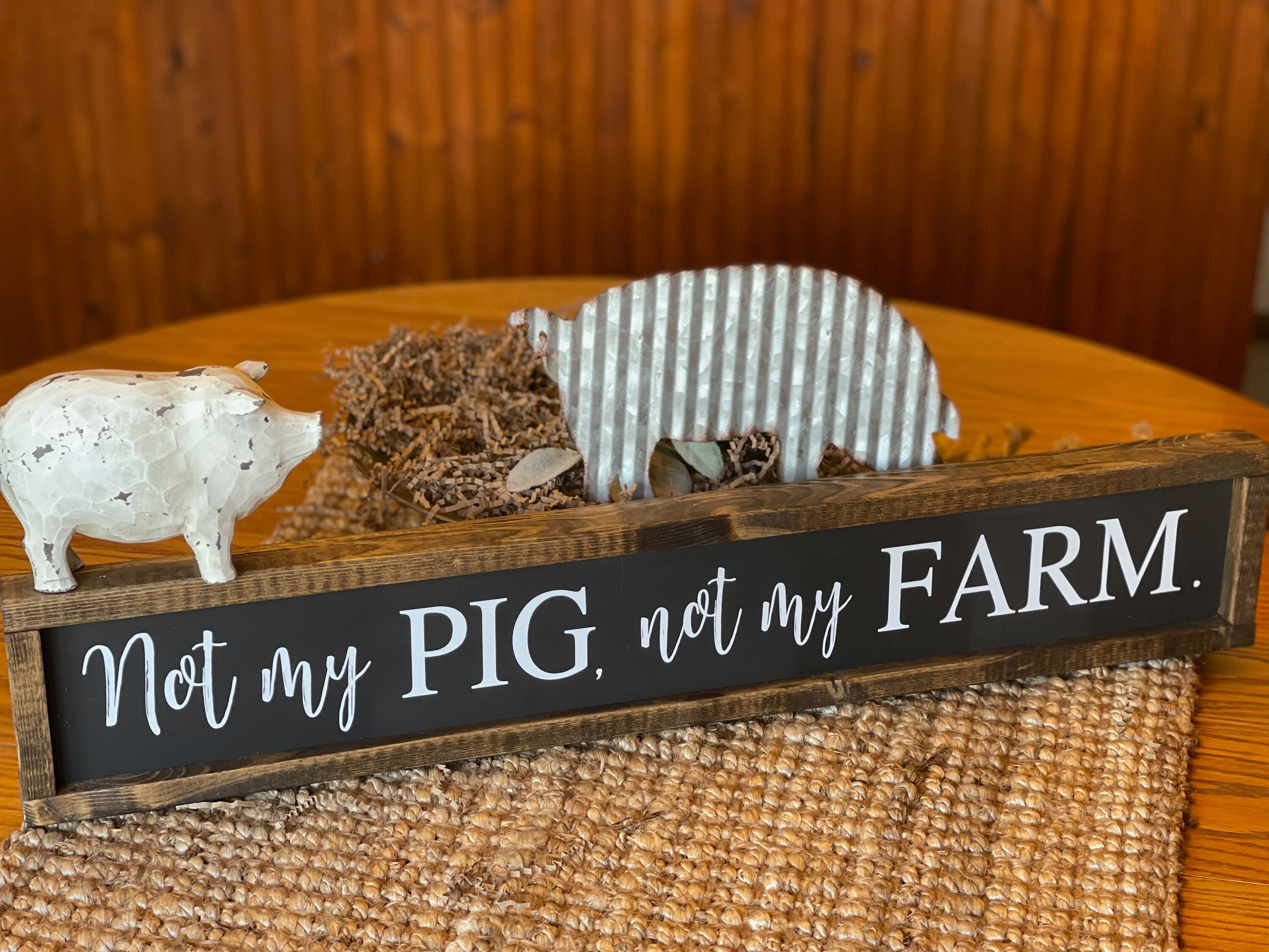 Not My Pig Not My Farm Sign - Etsy