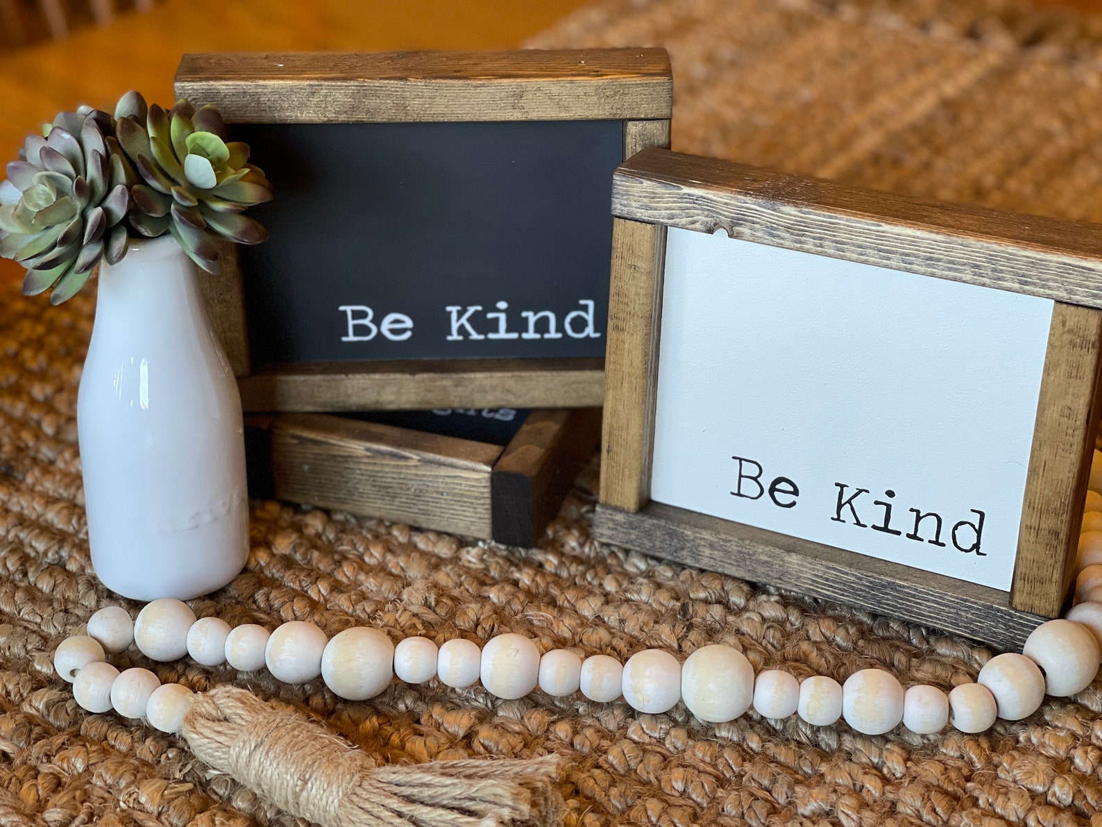 Be Kind Wooden Sign Farmhouse Sign Shelf Sign - Etsy