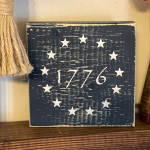 1776 Wooden Sign Patriotic 4th of July - Etsy