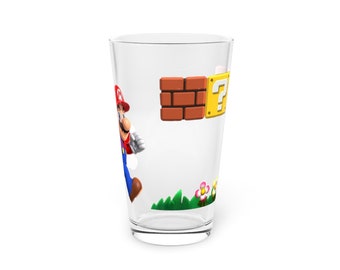 Super Mario Pint Glass - Etsy