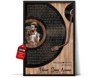 Vinyl Record Custom Song Lyrics Wedding Anniversary Gift Our First ...