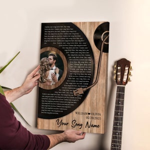 Vinyl Record Custom Song Lyrics Wedding Anniversary Gift Our First ...