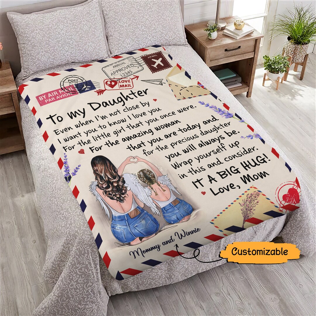 To Our Daughter Blanket, Customized Daughter Gift Mom to Daughter ...