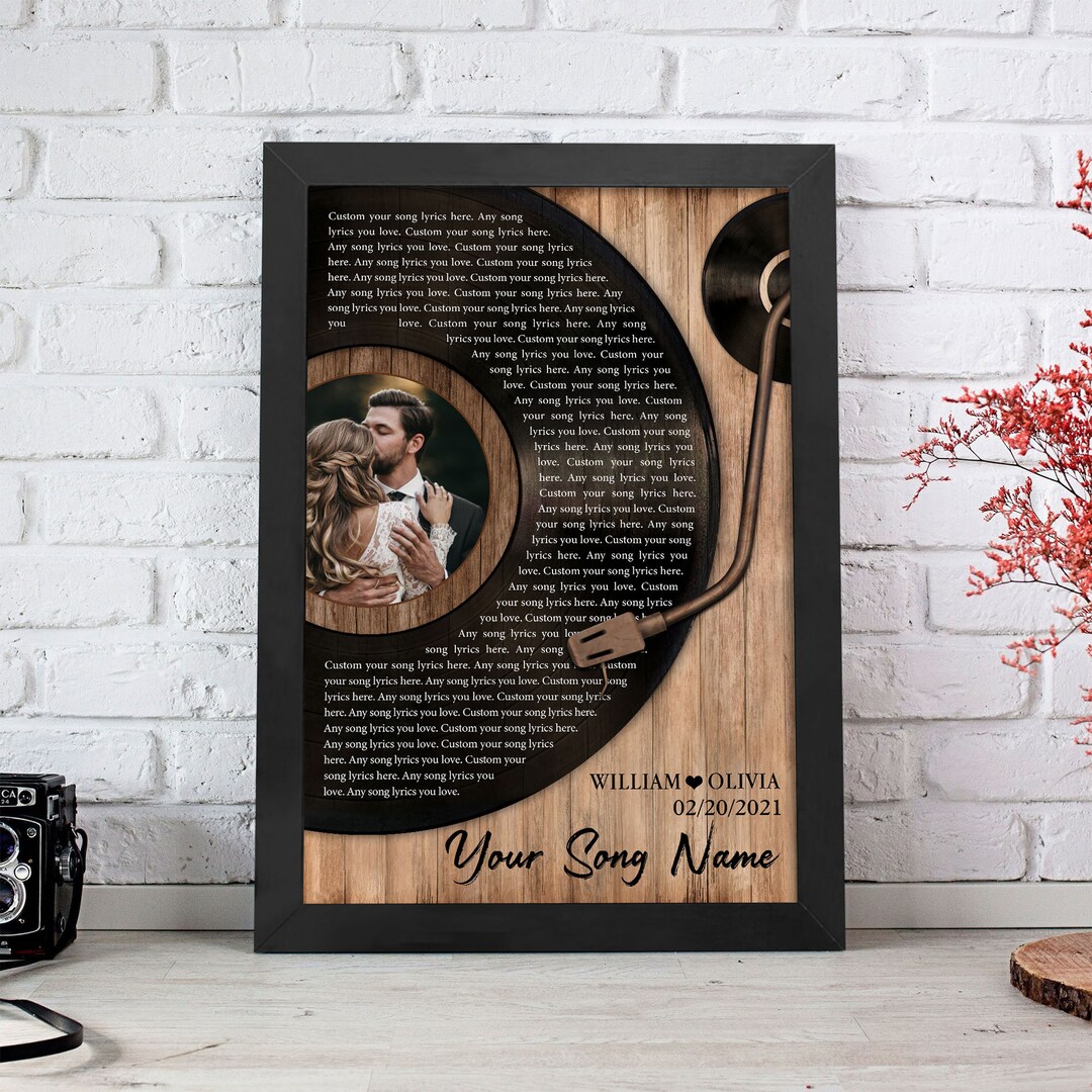 Vinyl Record Custom Song Lyrics Wedding Anniversary Gift Our First ...