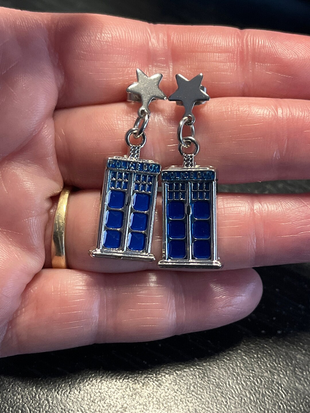 Doctor Who Inspired TARDIS Stars Stainless Steel Push Back Earrings - Etsy
