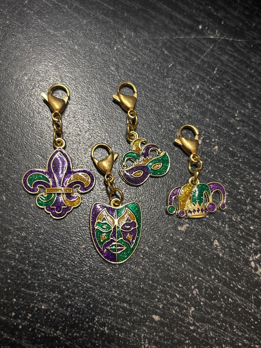 Mardi Gras New Orleans Carnival Zipper Charms (choose 1) - Etsy