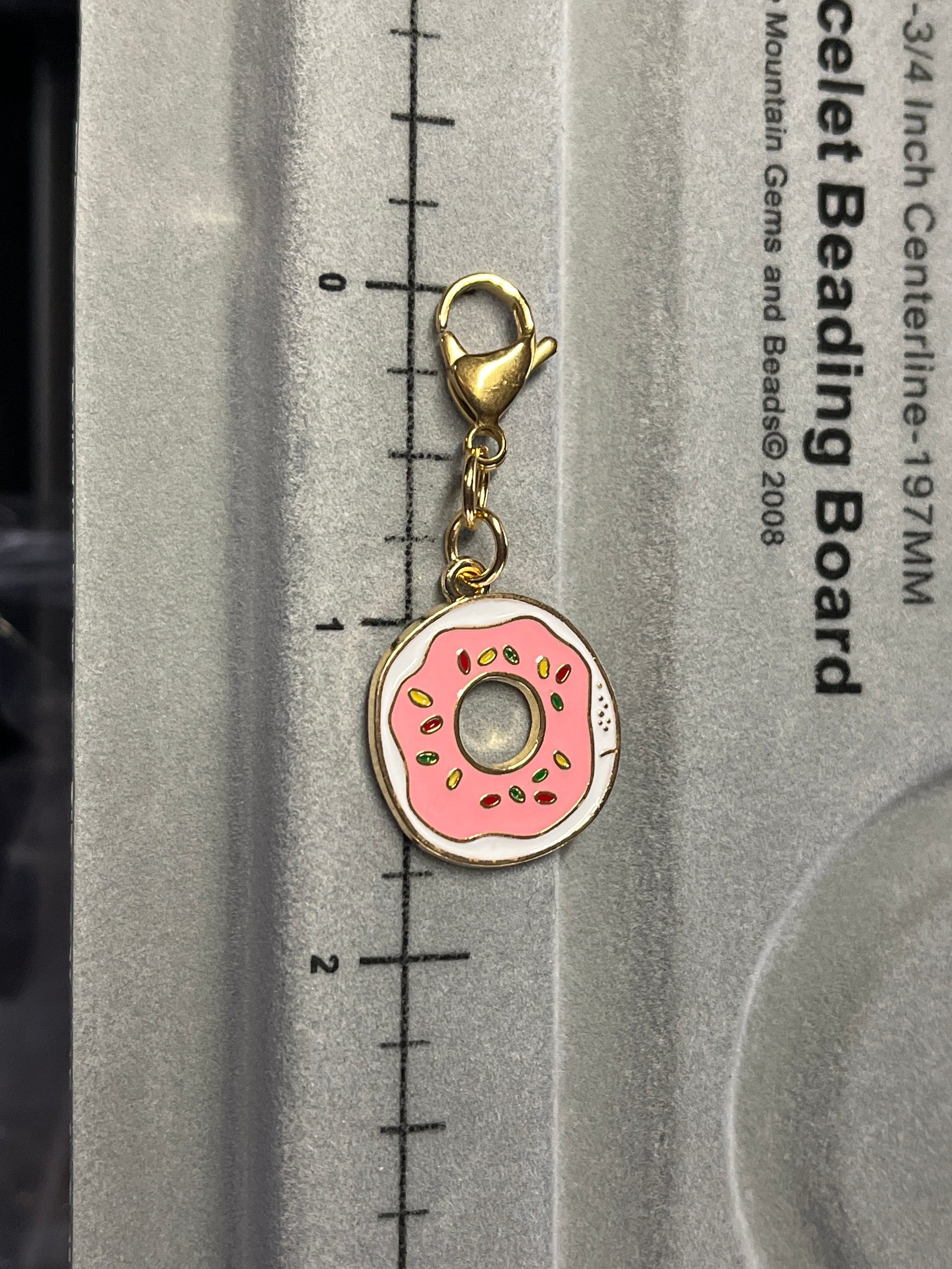 Pink Donut Zipper Charm With Stainless Steel Clasp - Etsy