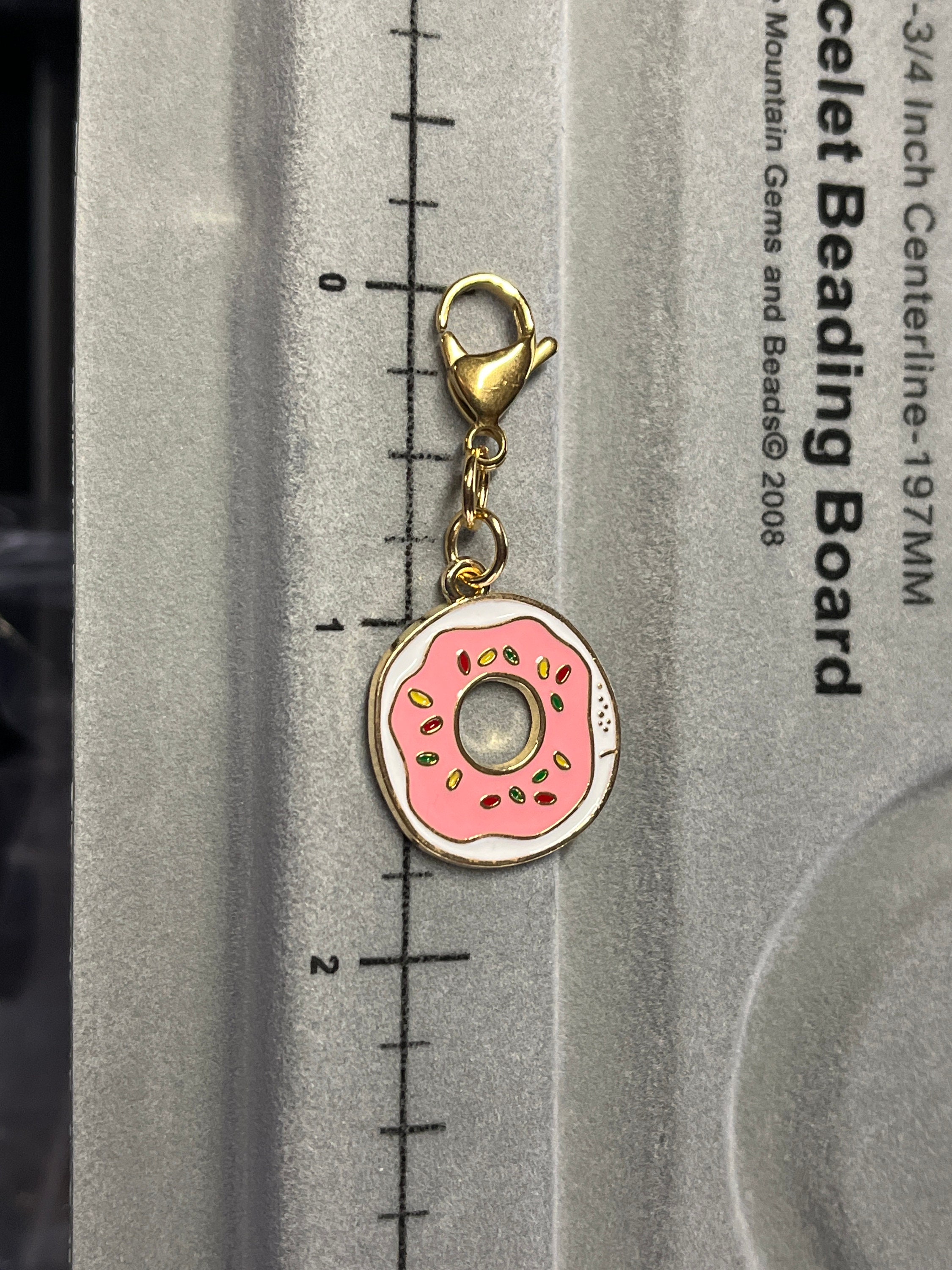 Pink Donut Zipper Charm With Stainless Steel Clasp - Etsy
