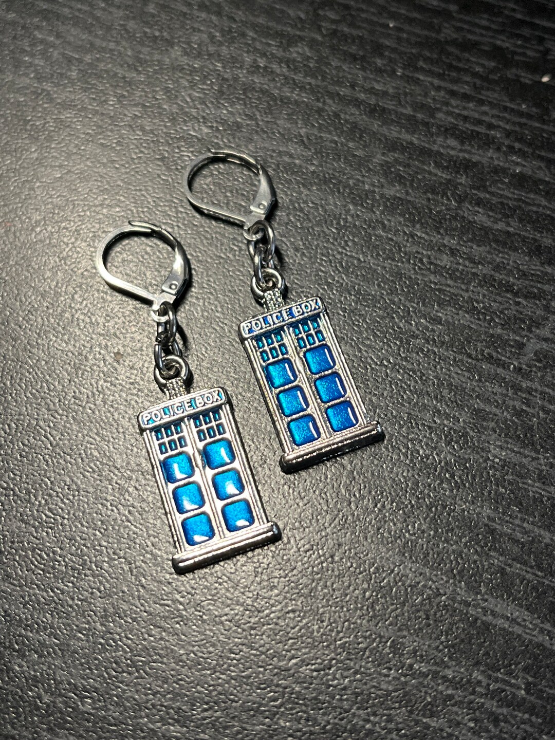 Doctor Who Inspired TARDIS Stainless Steel Lever Back Earrings - Etsy